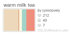 Palette / warm milk tea :: COLOURlovers